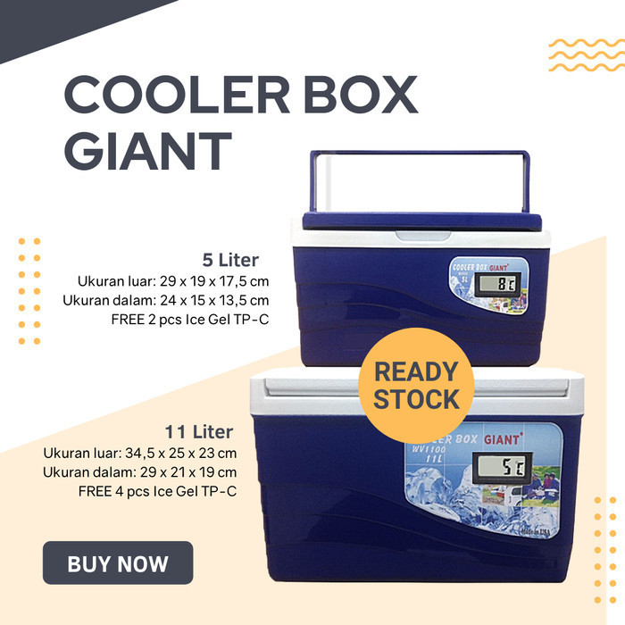 Jual NEW COOLER BOX GIANT VACCINE CARRIER BOX 5 LITER COOL BOX 11 LITER ...