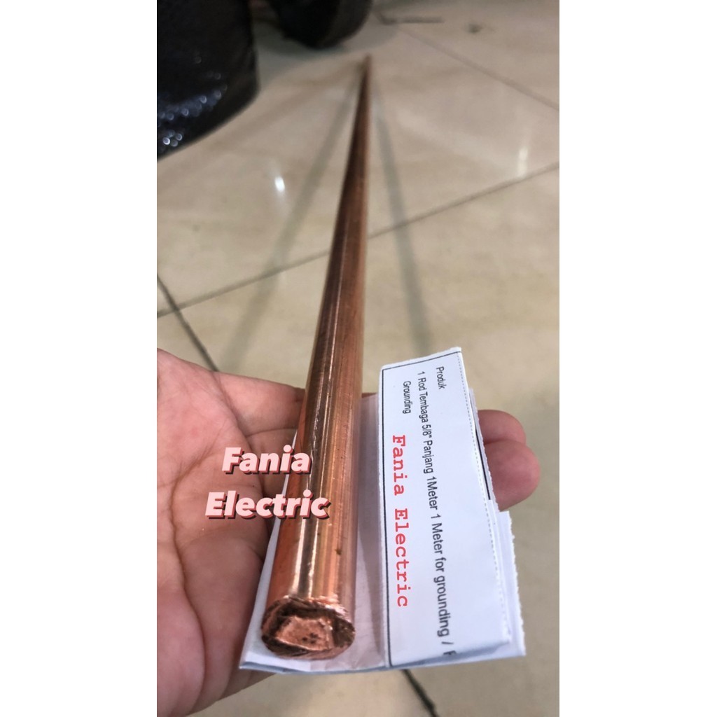 Jual Rod Tembaga 5/8" Panjang 1Meter 1 Meter for grounding / Rod ...