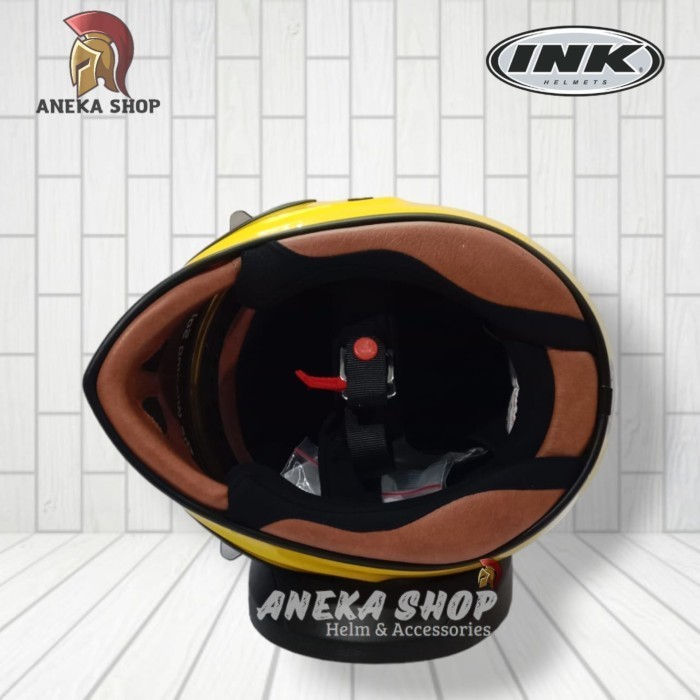 Jual Helm Ink Trooper Solid Crimson Yellow Single Visor Retro Cakil Sni ...