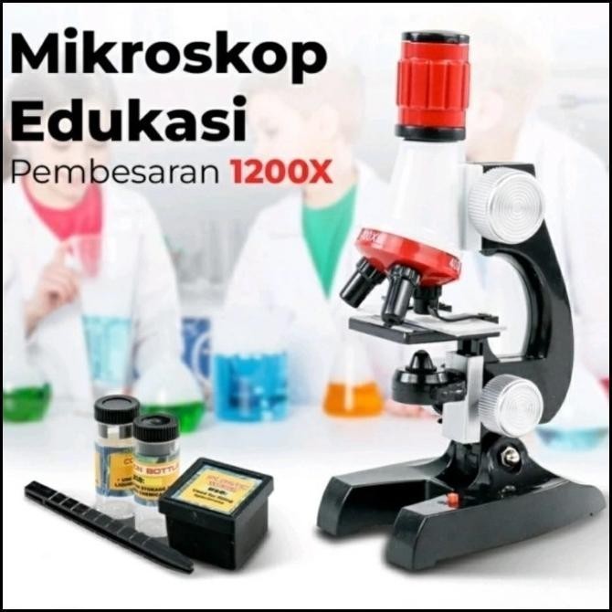 Jual Alat Labolatorium Mikroskop Edukasi Lab Sains 1200X Zoom Kado ...
