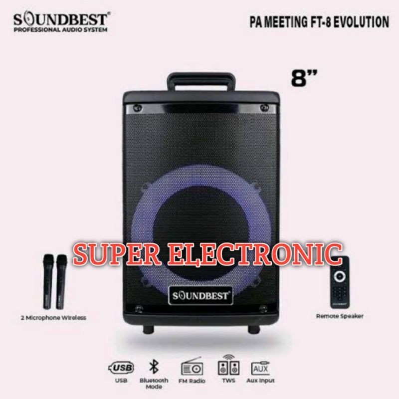 Jual Speaker Portable Soundbest FT 8 Evolution Original Speaker ...