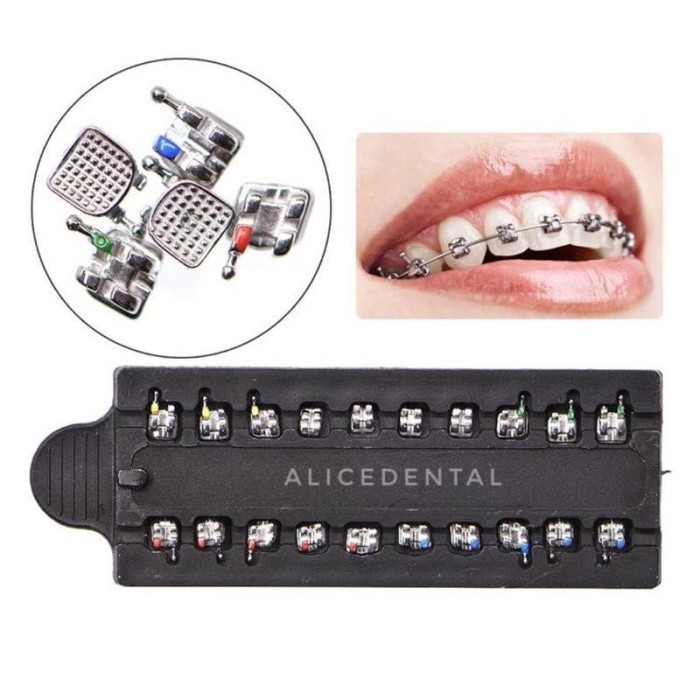 Jual DENTAL BRACKET ORTHO OC METAL MINI ROTH 345 HOOK BEHEL GIGI KAWAT ...