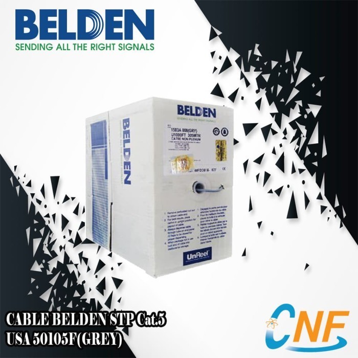 Jual HARGA DISC - CABLE BELDEN STP Cat 5 USA 50105F 305 METER GREY ...