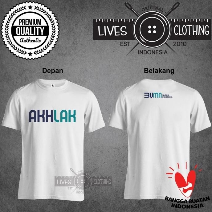 Jual Model Baru KAOS BUMN AKHLAK LOGO - S .. | Shopee Indonesia