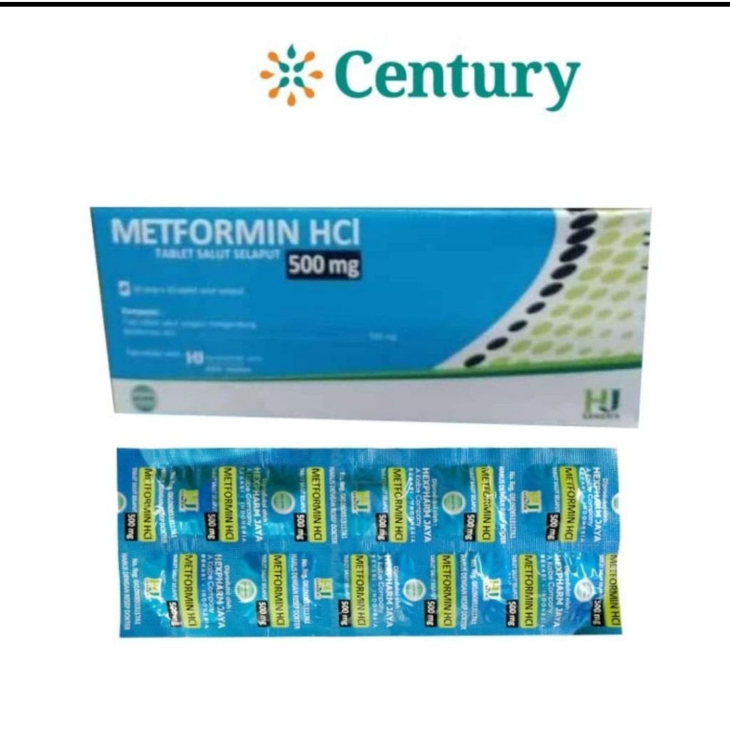 Jual METFORMIN 500MG 1 STRIP 10 TABLET / METFORMIN HCL / GULA DARAH ...