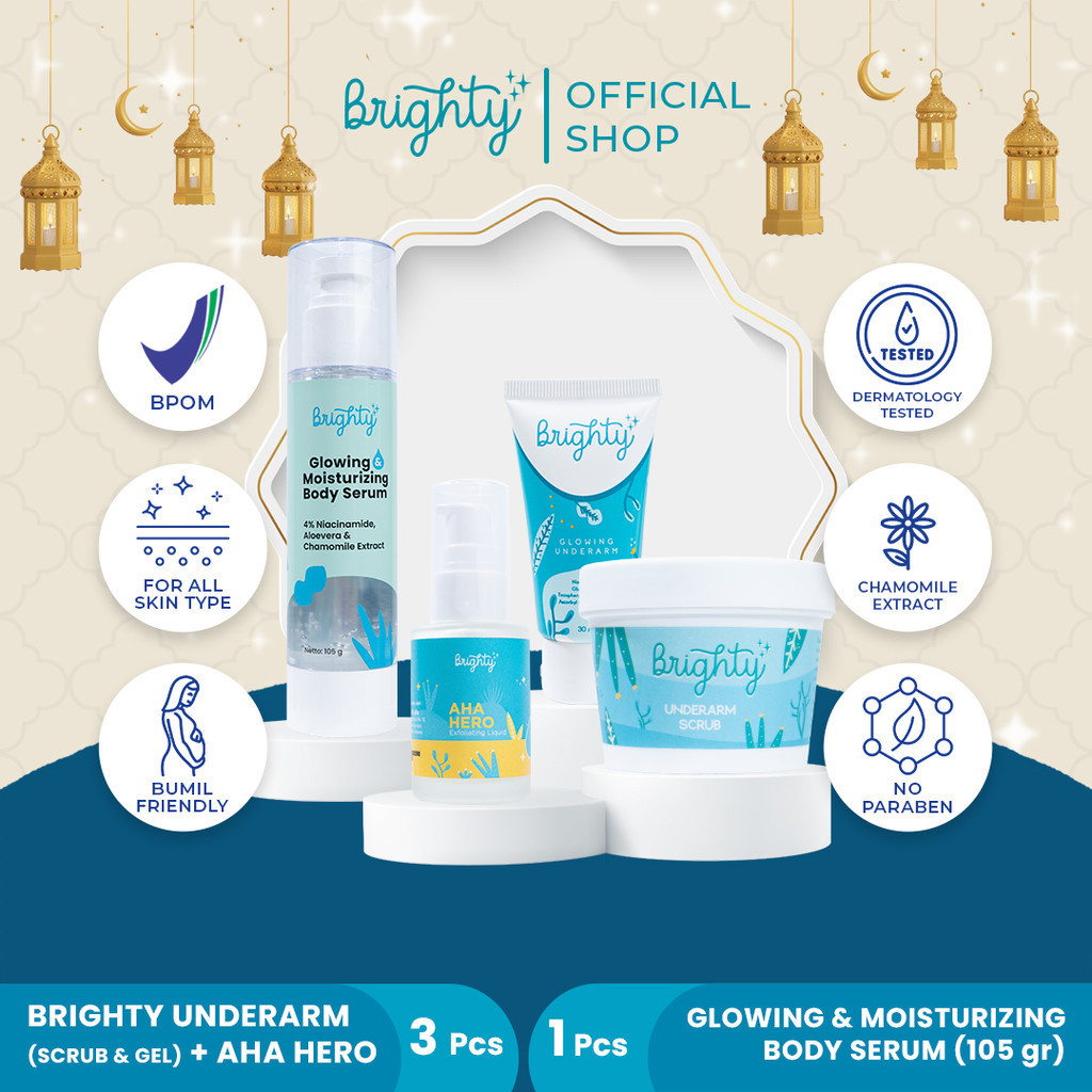 Jual Brighty Glowing Underarm X Undderarm Scrub X Aha Hero X Glowing ...