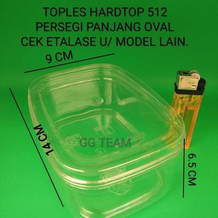 Jual TOPLES PERSEGI PANJANG OVAL HARDTOP 512 (350gr) | Shopee Indonesia