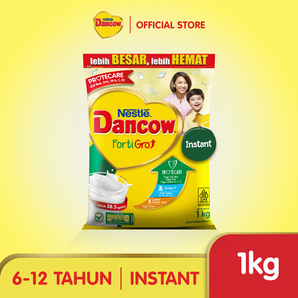 Jual DANCOW Fortigro Susu Bubuk Susu Anak Instant Pouch 1kg | Shopee ...