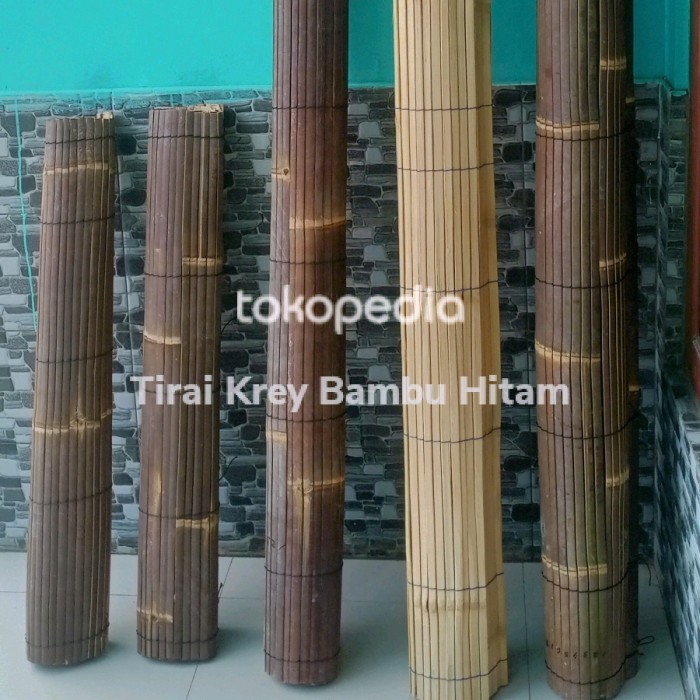 Jual Jual!! Tirai/Krey bambu kulit L - 1 meter x T - 2 meter | Shopee Indonesia
