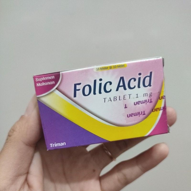 Jual Folic Acid 1mg TRIMAN Box 100 tablet asam folat | Shopee Indonesia