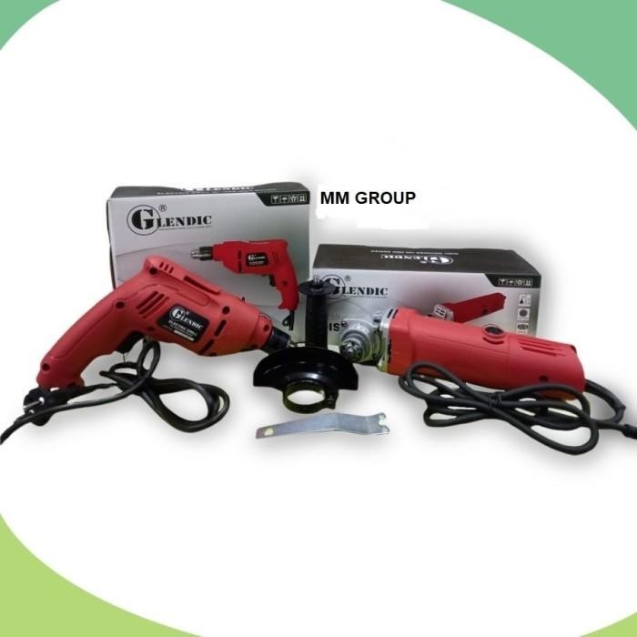 Jual PAKET GLENDIC MESIN GERINDA 4" & MESIN BOR 10MM (IRON CHUCK) | Shopee Indonesia