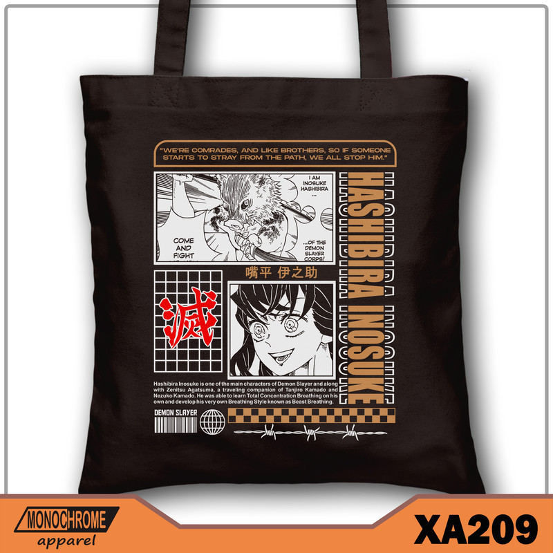 Jual XA209 Totebag Tote bag Kanvas Premium Anime Jepang Demon Slayer ...