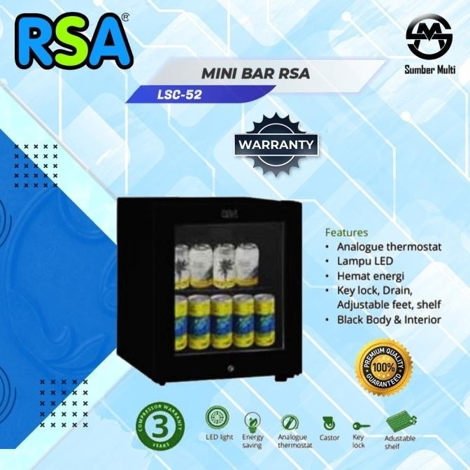 Jual Rsa Portable Showcase Display Cooler Lsc 52 Lsc52 Black Hitam ...