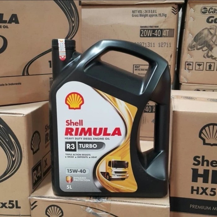 Jual OLI/OIL SHELL RIMULA R3 TURBO HEAVY DUTY DIESEL 15W 40 KEMASAN 5 ...