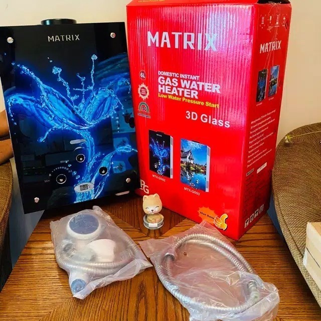 Jual hanya disini] water heater gas Matrix 3D Glass Water Heater Gas ...