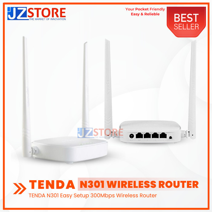 Jual TENDA N301 Easy Setup 300Mbps Wireless Router | Shopee Indonesia