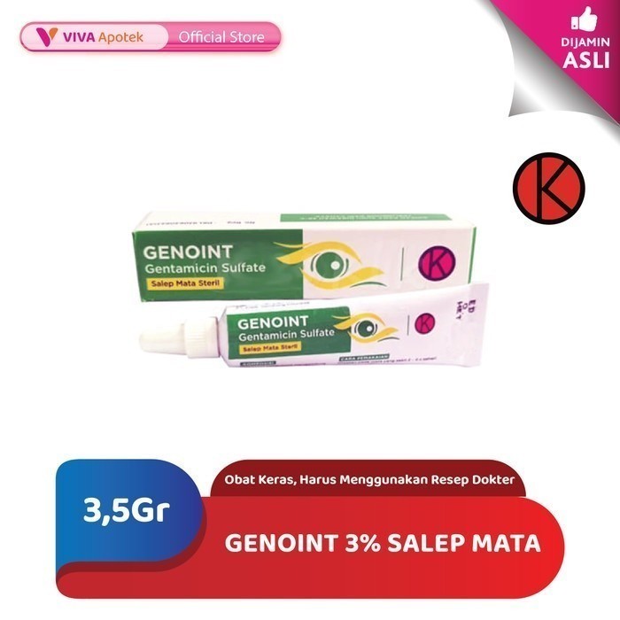 Jual Genoint 0,3% Salep Mata / Infeksi Mata (3,5 Gram) | Shopee Indonesia