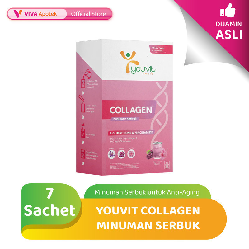 Jual Youvit Collagen Minuman Serbuk untuk Anti-Aging (7 sachet) | Shopee Indonesia