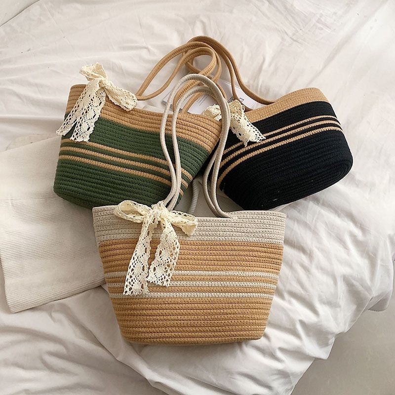 Jual Tas Anyaman Katun Benang Tas Wanita Populer Internet Baru Gaya ...