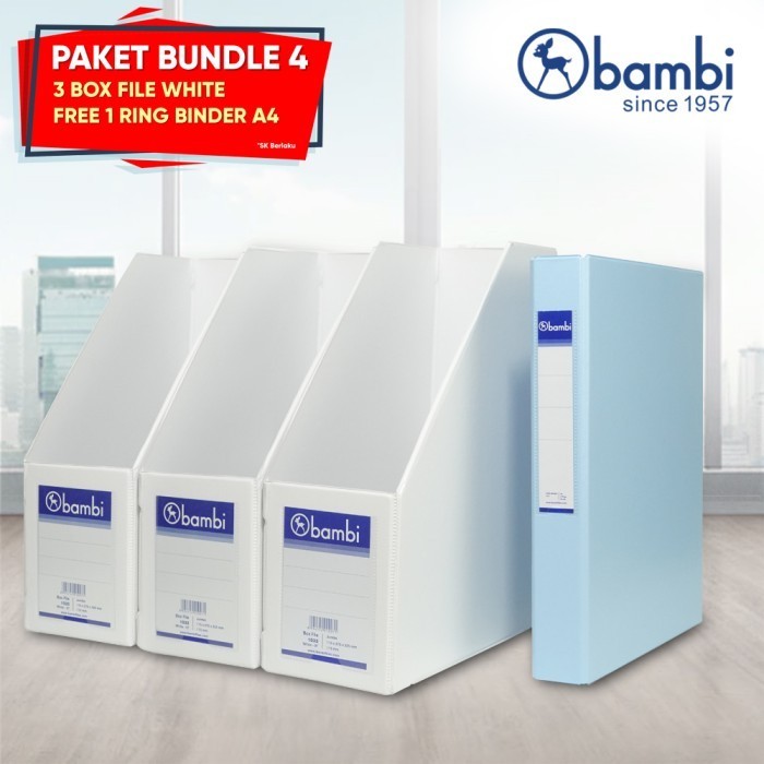 Jual Bundling 4 - Buy 3 Box File Jumbo 1033 + Get 1 Free Ring Binder A4 ...