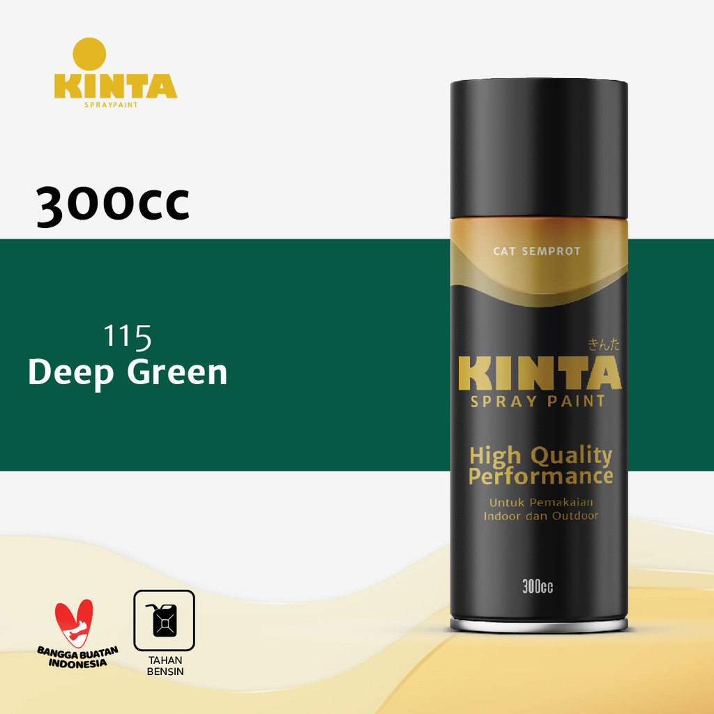 Jual (SOLID) 115 DEEP GREEN - KINTA Cat semprot / Pilox / Spray paint ...