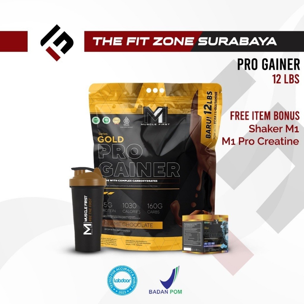 Jual M1 MUSCLE FIRST Gold Pro Gainer 12 Lbs Weight Mass Gainer | Shopee ...