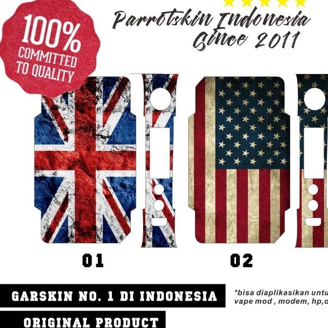 Jual Garskin skin voopoo drag v2 mod England Usa flag - free custom ...