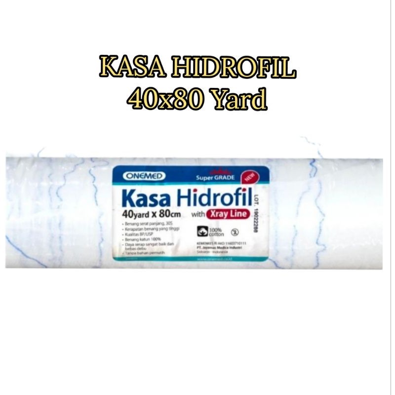 Jual Kasa Hidrofil OneMed 40yardx80cm With Xray Line roll | Shopee ...