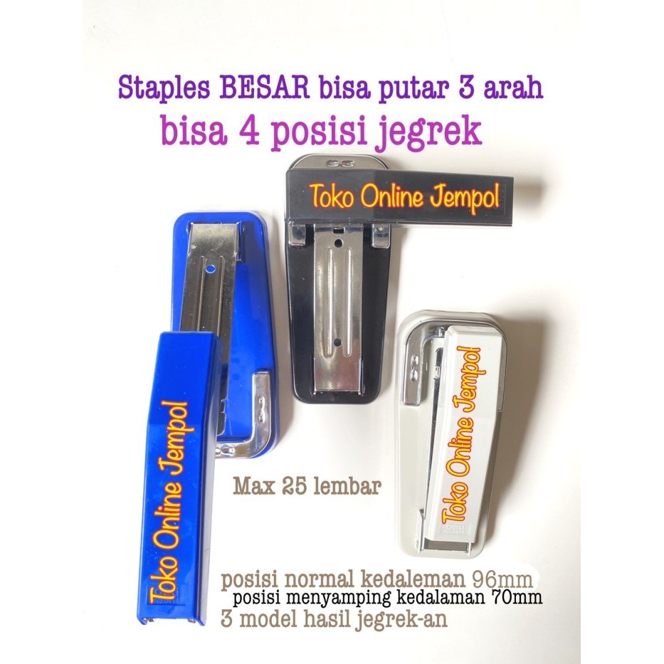 Jual Stapler Besar Putar 3 Arah Rotating Rotary Staples 0414 Deli ...