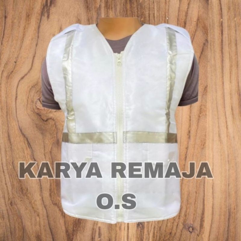 Jual Rompi Murah premium Parasut Rompi ojek Rompi PUTIH Parkir Rompi ...