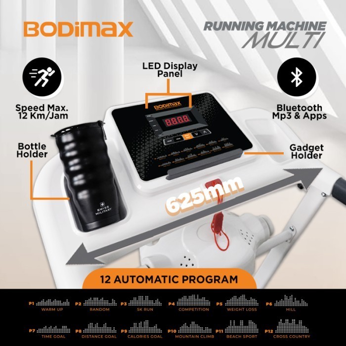 Jual Bodimax Running Machine Multi - Treadmill Vibrator Belt | Shopee ...
