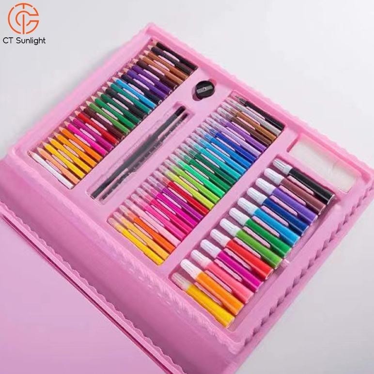Jual Viral Ct Sunlight Viral Crayon Set 208 Pensil Warna Crayon Set 208 ...