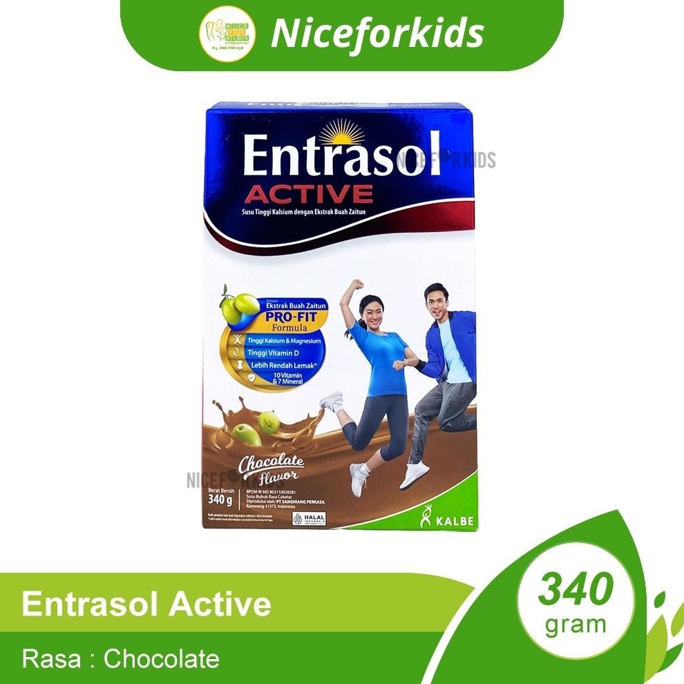 Jual tomonimart Entrasol Active Ukuran 340gr Susu Tinggi Kalsium Susu ...