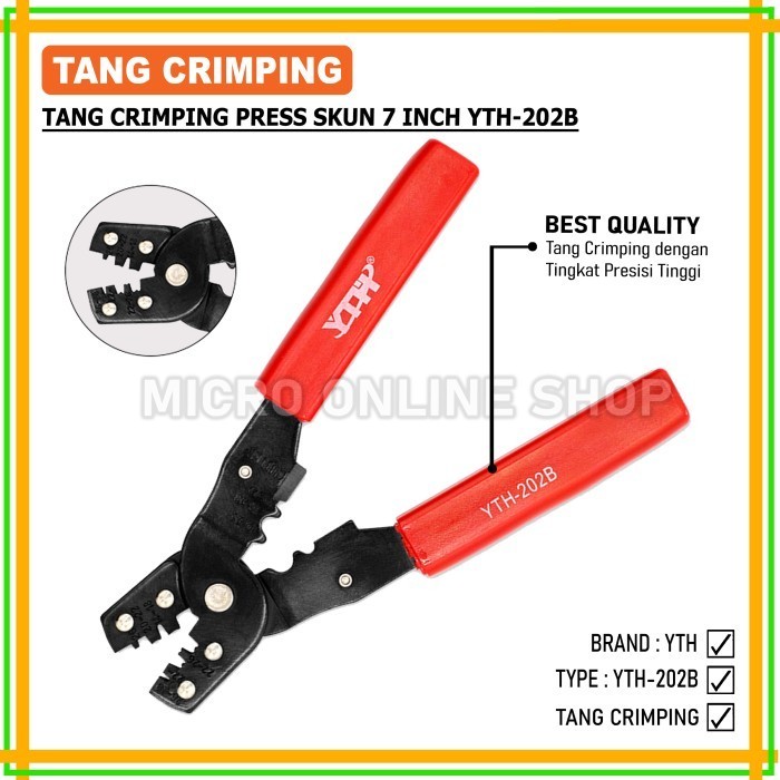 Jual Tang Crimping Skun Yth 202B 7 Inch Tang Skun 7 Inch | Shopee Indonesia