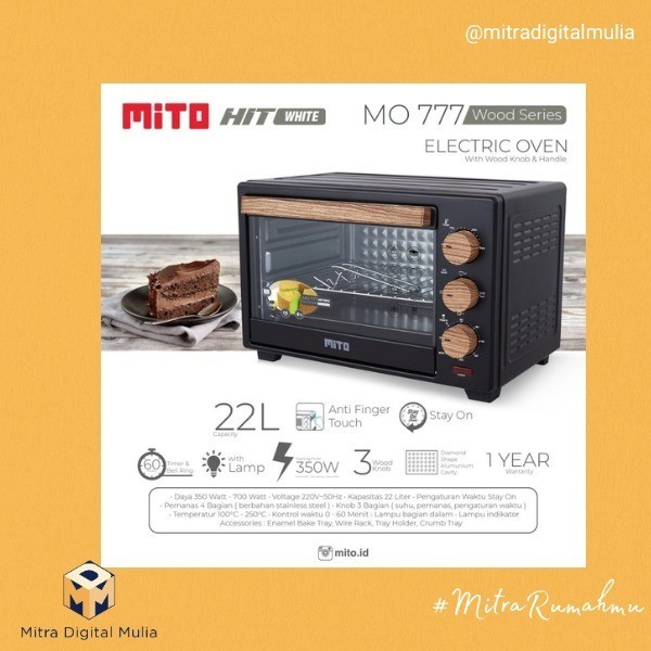 Jual [Cod] Mito Mo 777 Hit Oven Listrik 22 Liter Diamond Shape Cavity ...