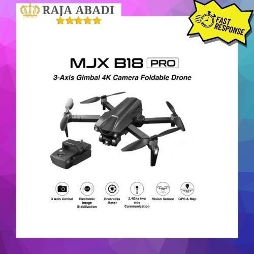 Jual MJX Bugs B18 Pro GPS 3KM FPV Drone with 3-Axis Gimbal 4K EIS CAMERA | Shopee Indonesia