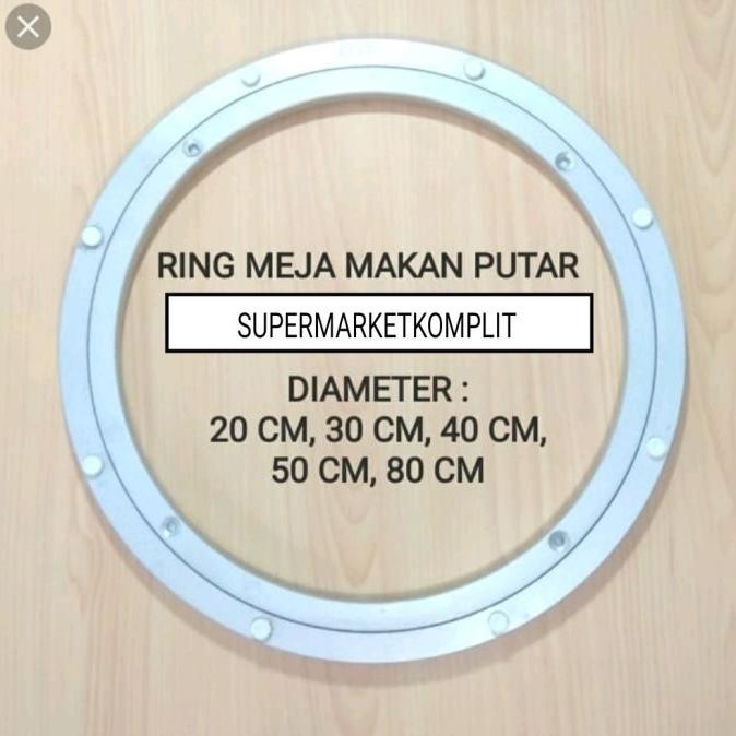 Jual ring bulat meja makan putar 50cm kolahar lahar 50 cm bearing kaca ...