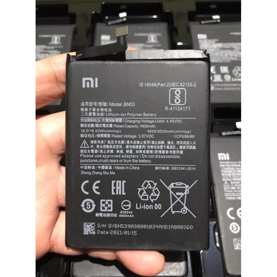 Jual BATERAI ORIGINAL 100% REDMI NOTE 9 PRO BATTERY ORI HP BN53 ...