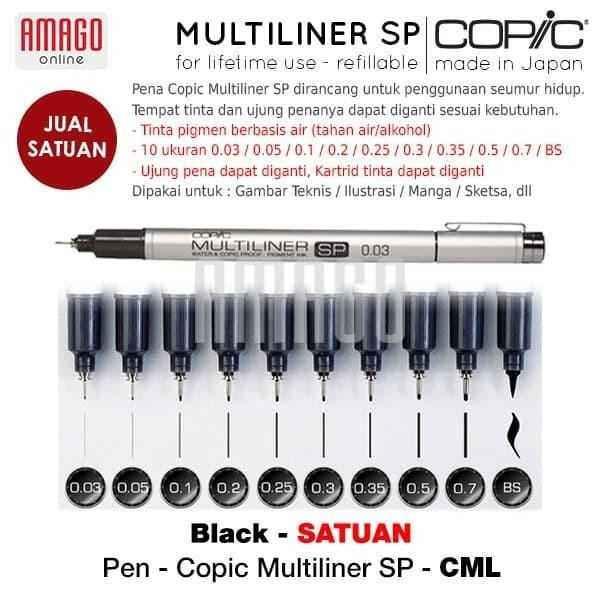 Jual Copic Multiliner Sp - Refillable - Satuan - Cml | Shopee Indonesia