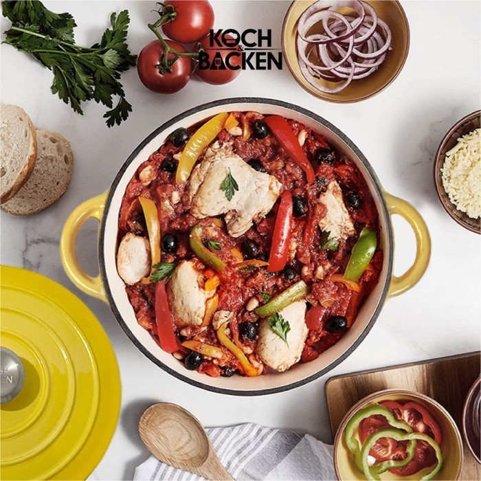 Jual Koch&Backen Cast Iron Enamel Dutch Oven 24Cm-Panci Anti Lengket ...
