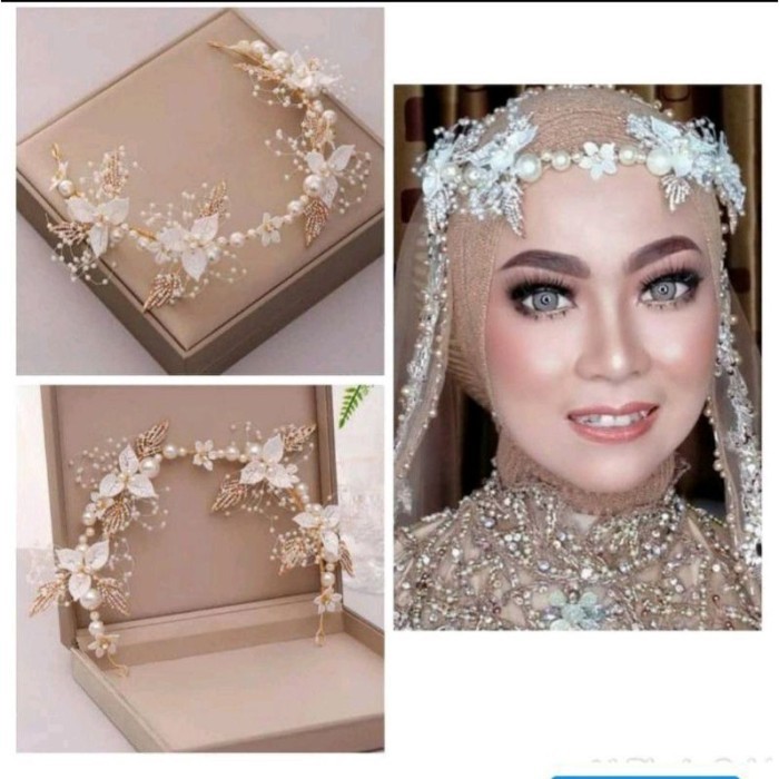 Jual Head Piece Hijab Rumbai Bunga2 Bermutiara Cantik Hiasan Kleopatra ...