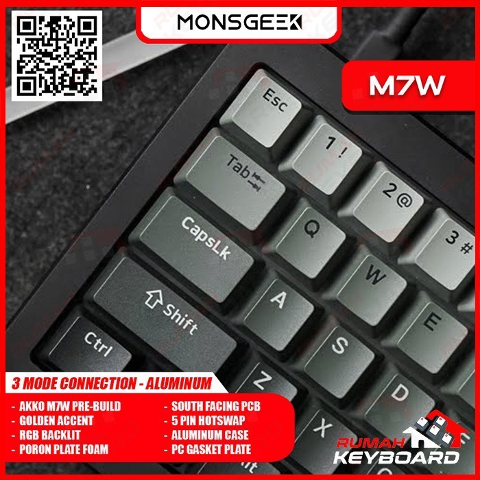 Jual Mechanical Keyboard - Monsgeek M7W - 65% - Aluminum - South Facing ...