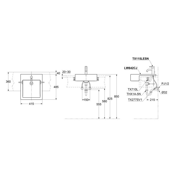 Jual Wastafel Semi Recessed Lw642Cj Body Only | Shopee Indonesia