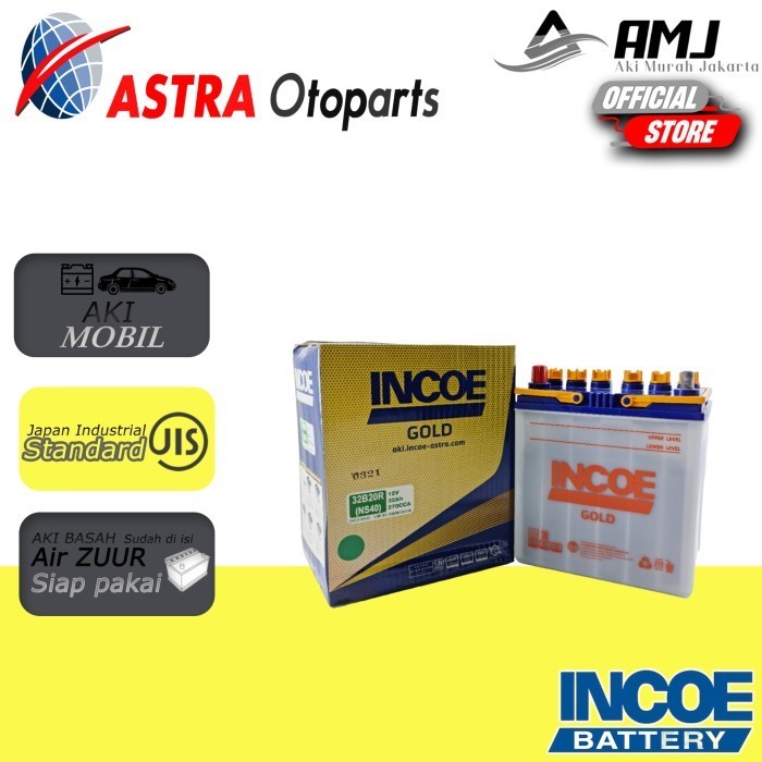 Jual Aki Mobil Suzuki Apv Incoe Gold Astra Ns40 Aki Basah 12V / 32 Ah ...