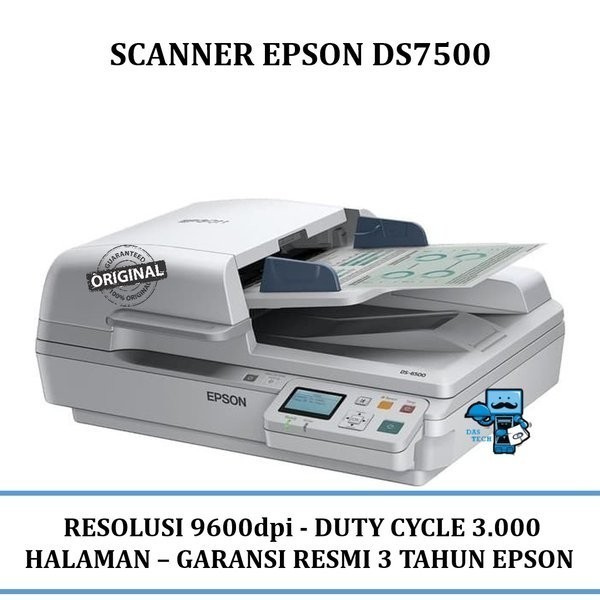 Jual Scanner Epson Ds-7500 + Adf - Scanner Document Epson Ds7500 ...