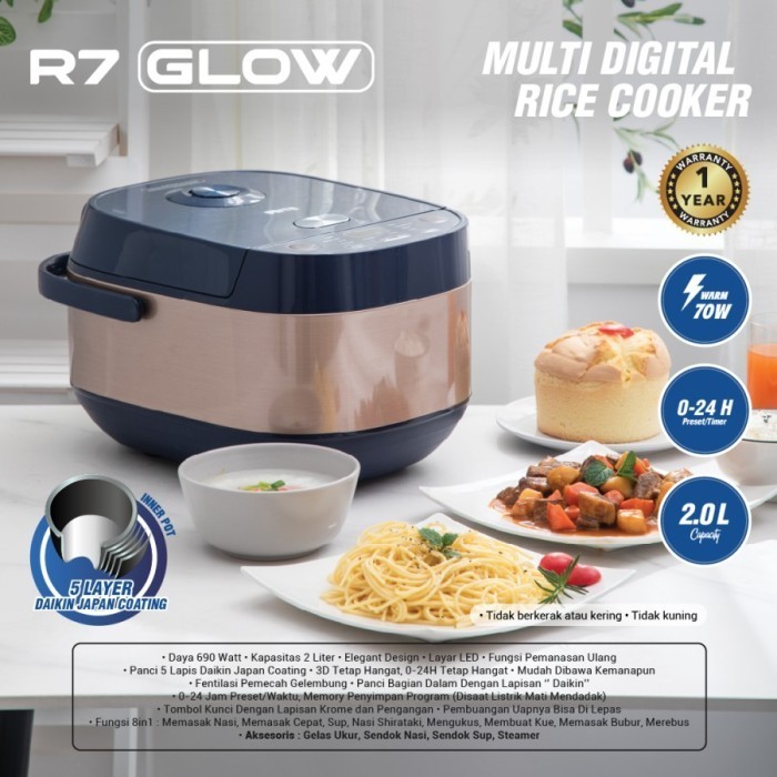 Jual Mito Mitochiba Multi Digital Rice Cooker R7 Glow 8 In 1 Japan ...