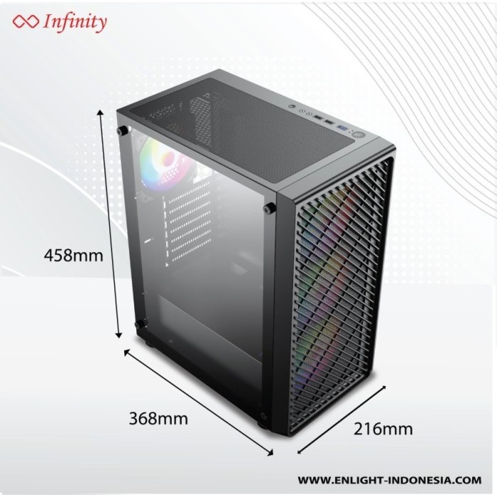 Jual Casing Infinity Ranger V2 - Atx, Matx Gaming Case | Shopee Indonesia