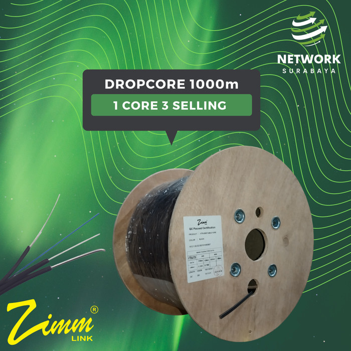 Jual New!!! Kabel Dropcore 1 Core 1000 Meter Kabel Fiber Optik 1000m ...