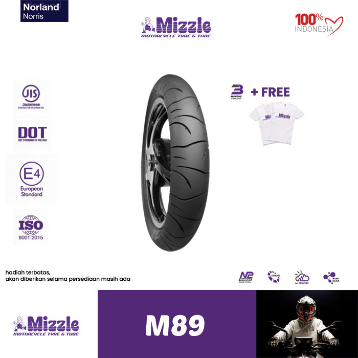 Jual Ban Motor Mizzle M89 110/70-14 Tubeless Free Pentil! | Shopee ...
