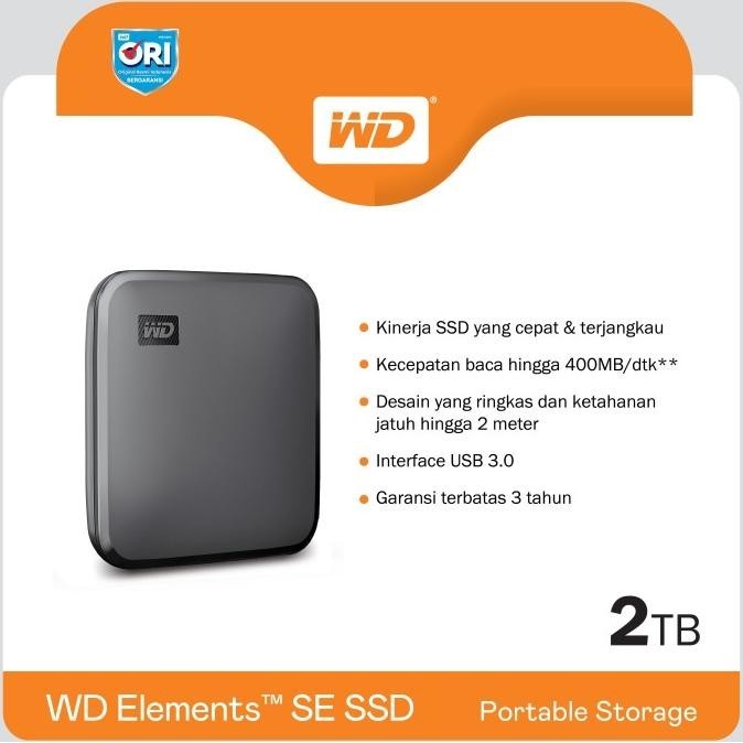 Jual Ssd Wd Element Elements Se 2Tb - Ssd Portable Eksternal Usb-A ...